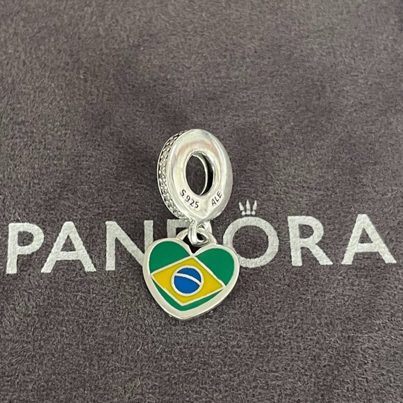 Pandora | Jewelry | Pandora Brazil Flag Exclusive Charm | Poshmark
